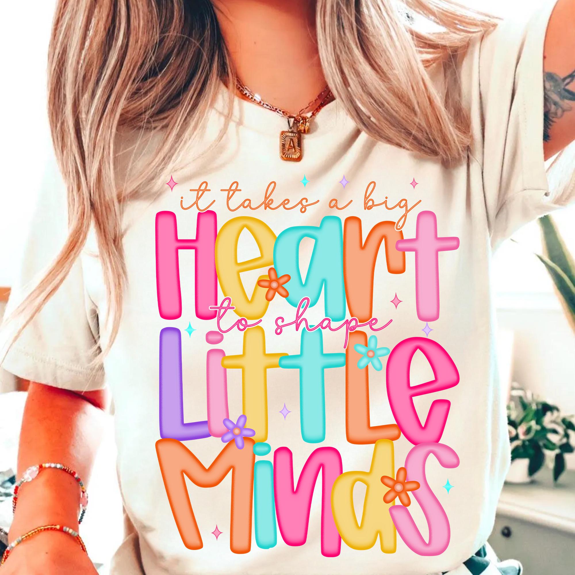 It Takes a Big Heart to Shape Little Minds PNG, Preppy Teacher Shirt ...