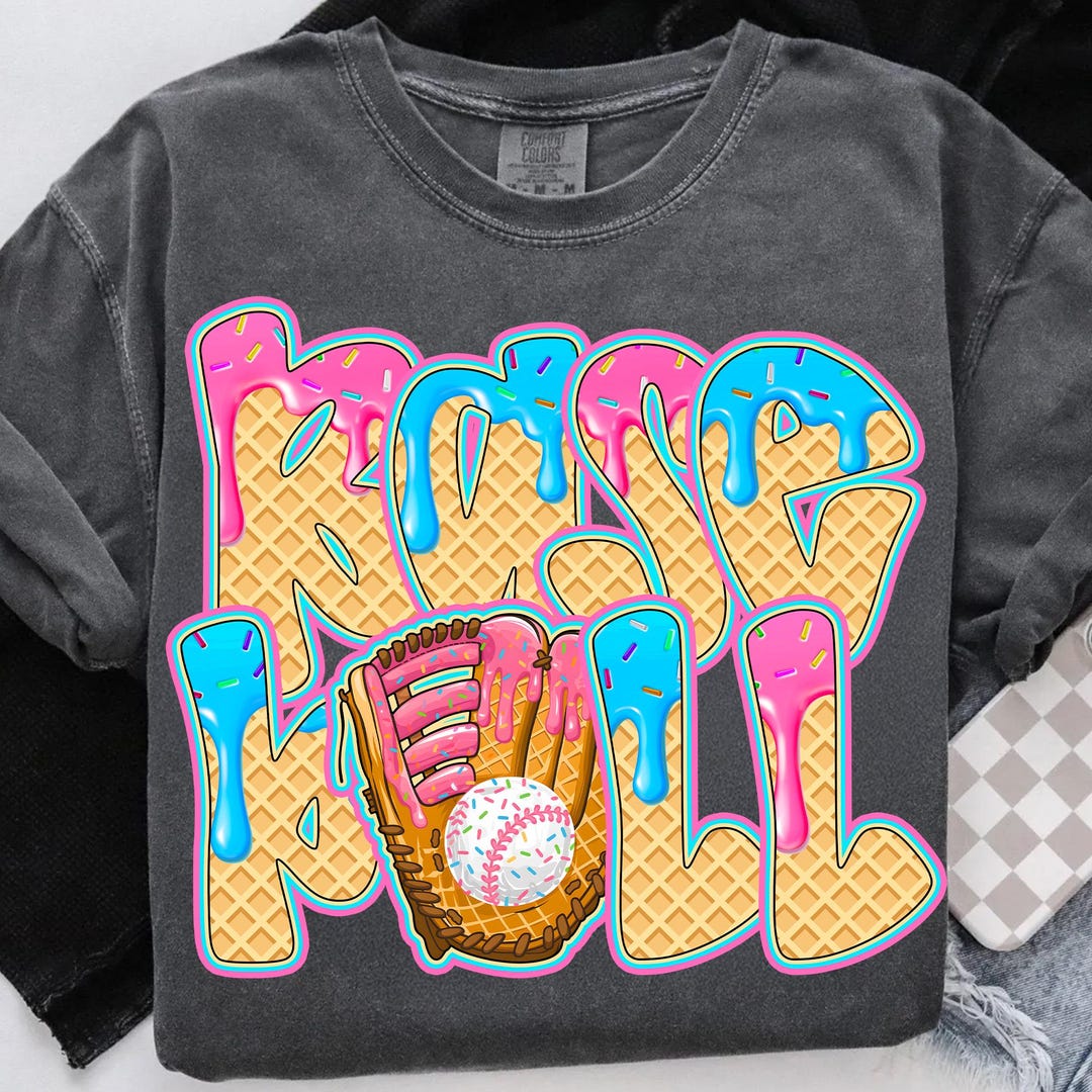 Baseball Ice Cream Drip Png, Baseball Mama Drip Png, Brushstroke ...