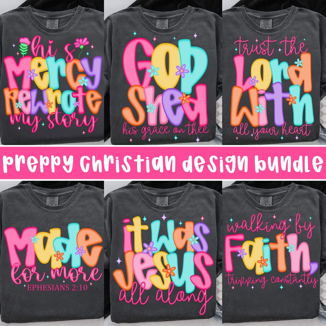 Preppy Christian Bundle Design, God is Good All the Time PNG, Bible ...