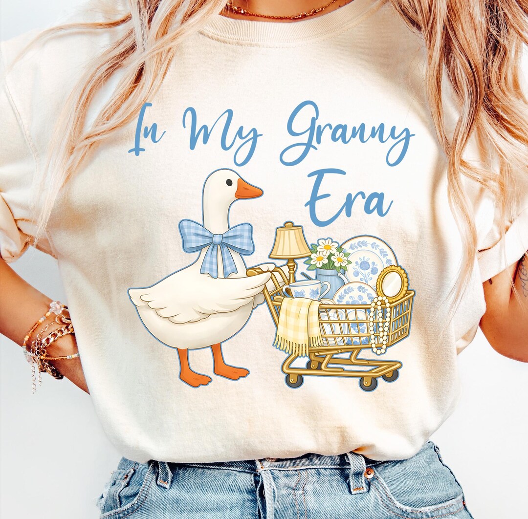 Retro in My Granny Era Digital PNG Shirt Design, Vintage Goose Kitchen ...