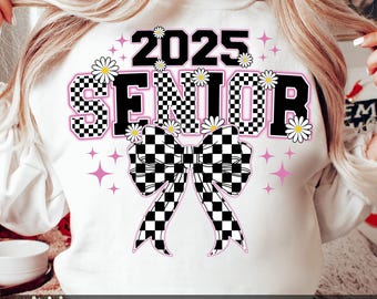 Pink Coquette Bow Senior 2025 Png, Pink Bow Png, Senior 2025 Png, Class ...