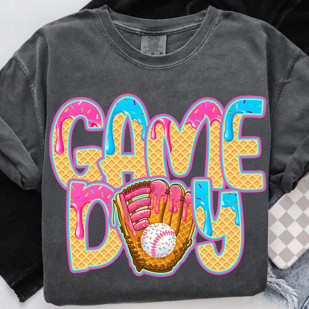 Baseball Game Day Ice Cream Drip Png, Baseball Mama Drip Png ...