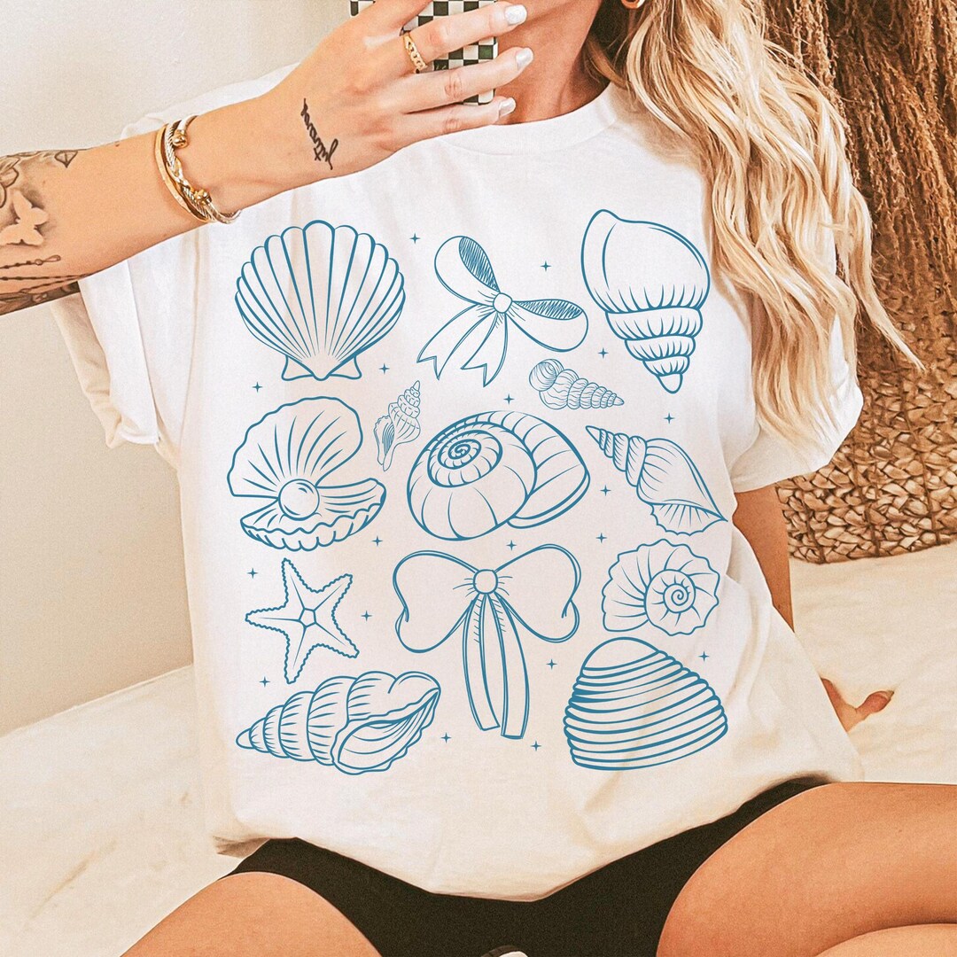 Seashell PNG, Beach Png, Coastal Png, Retro Summer Png, Summer Vibes ...