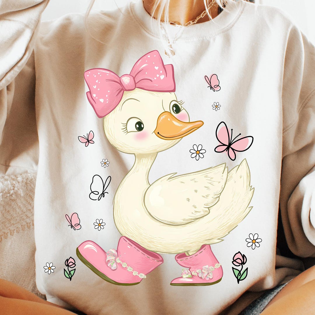 Pink Floral Goose Png, Spring Mama Goose Png, Coquette Goose PNG, Girly ...