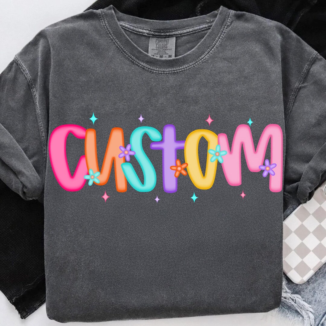 Preppy Custom PNG, Floral Summer Design, Cute Colorful PNG, Mother's ...