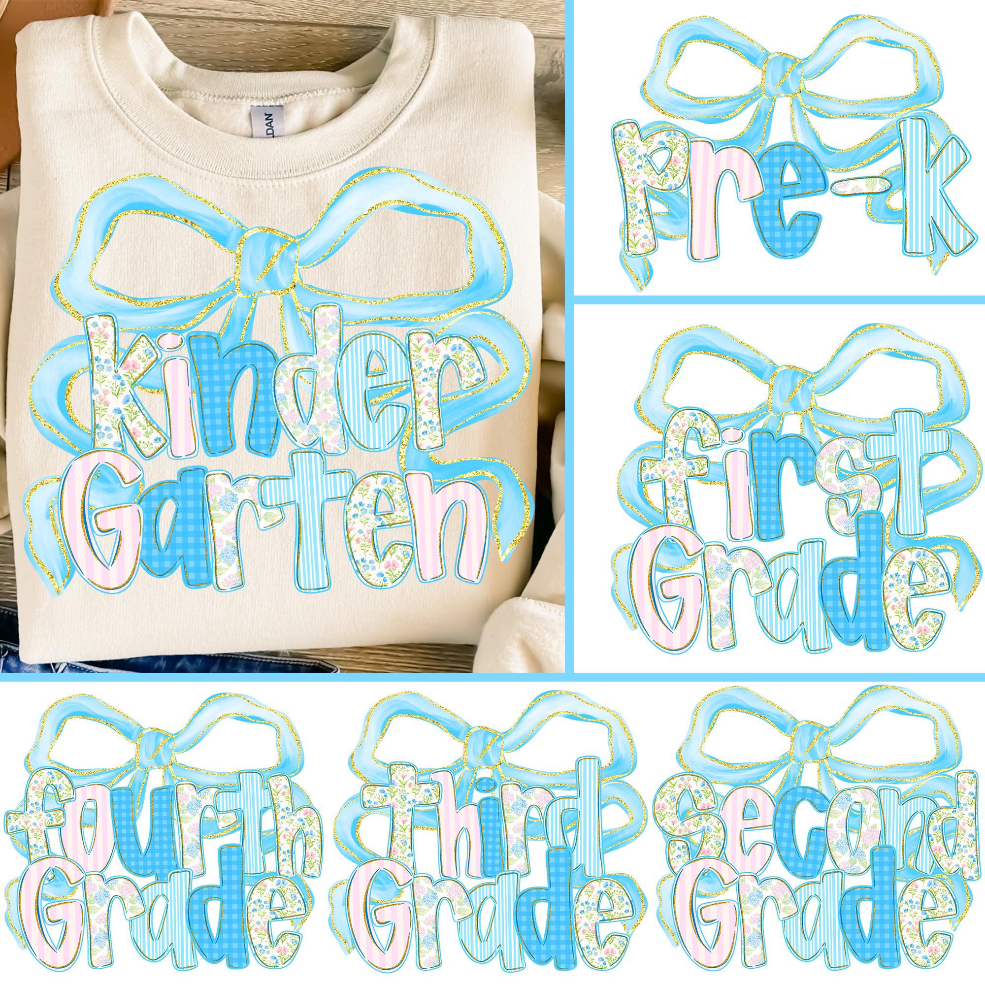 Preppy Back to School PNG Bundle, Teacher Coquette First Day of School ...