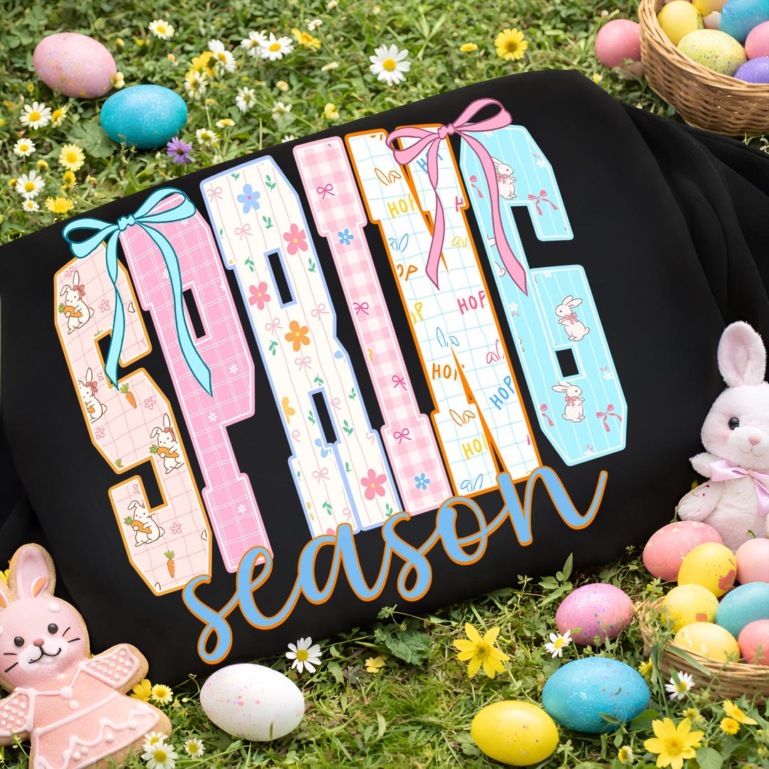 Spring Season PNG, Floral Varsity Spring Sublimation Design, Tshirt ...