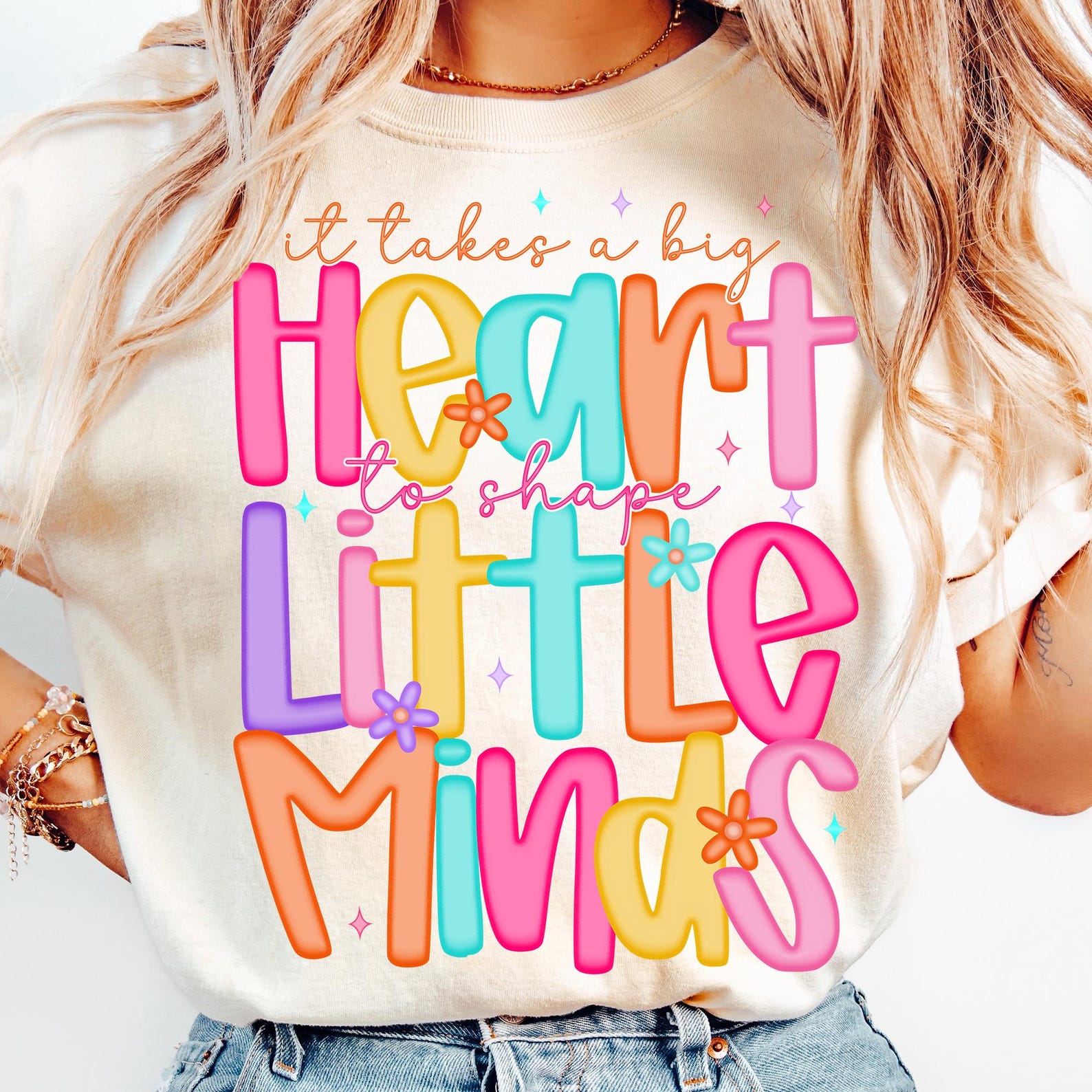 It Takes a Big Heart to Shape Little Minds PNG, Preppy Teacher Shirt ...