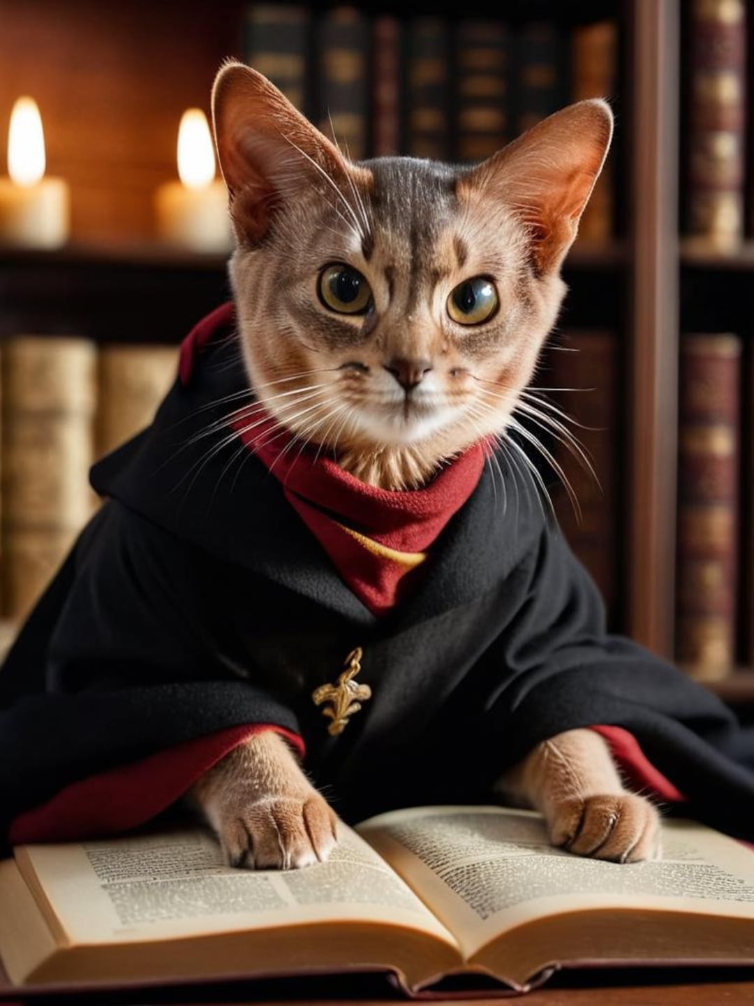 Pet Portrait Custom Harry Potter Gift Personalized Pet Art Hogwarts ...