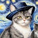 Starry Night Pet Portrait From Photo, Custom Pet Digital Art, Portrait ...