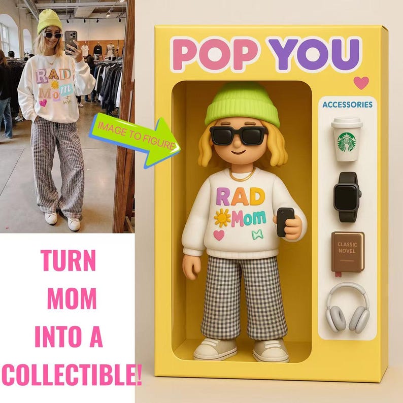 Custom Action Figure Design Personalized Digital Art Mothers Day Gift ...