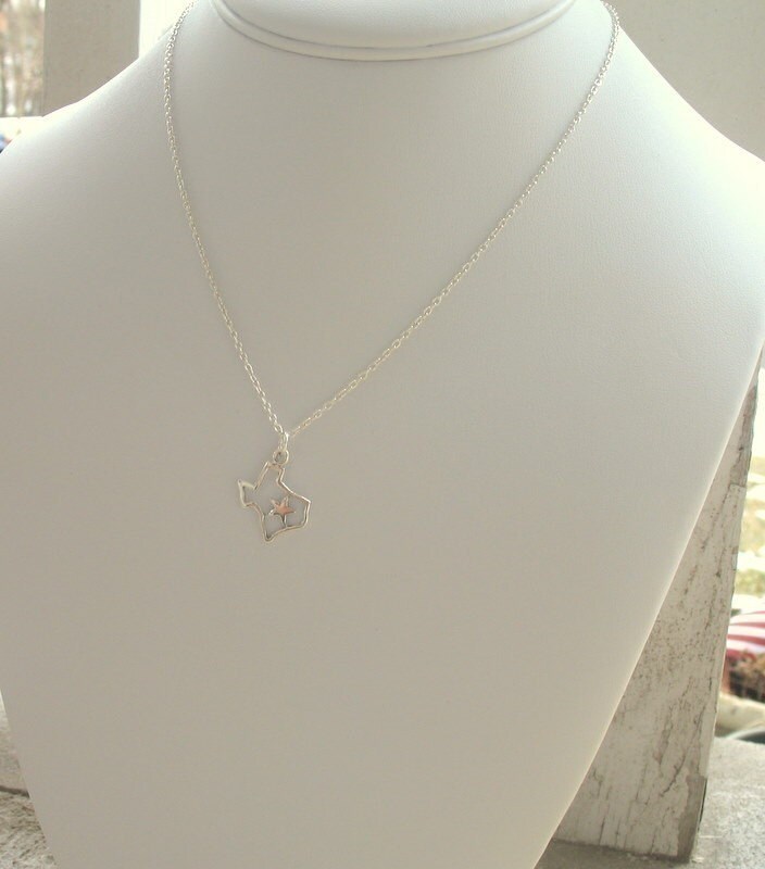 Texas Necklace Gifts for Her Texas State Outline Texas - Etsy