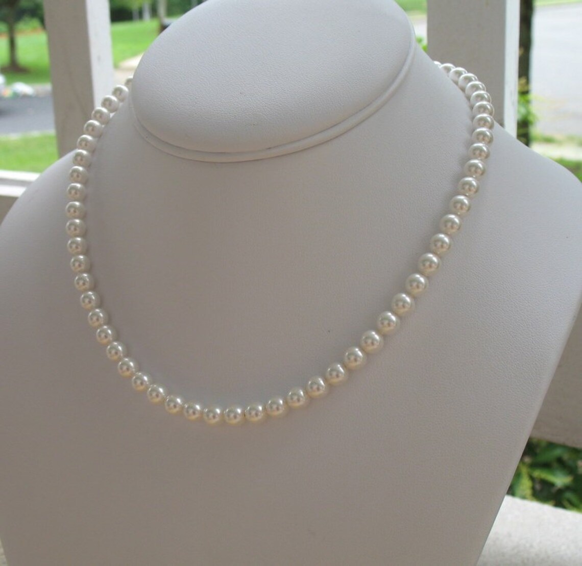 Pearl Necklace Single Strand Pearl Necklace Bridal Necklace Bridal ...