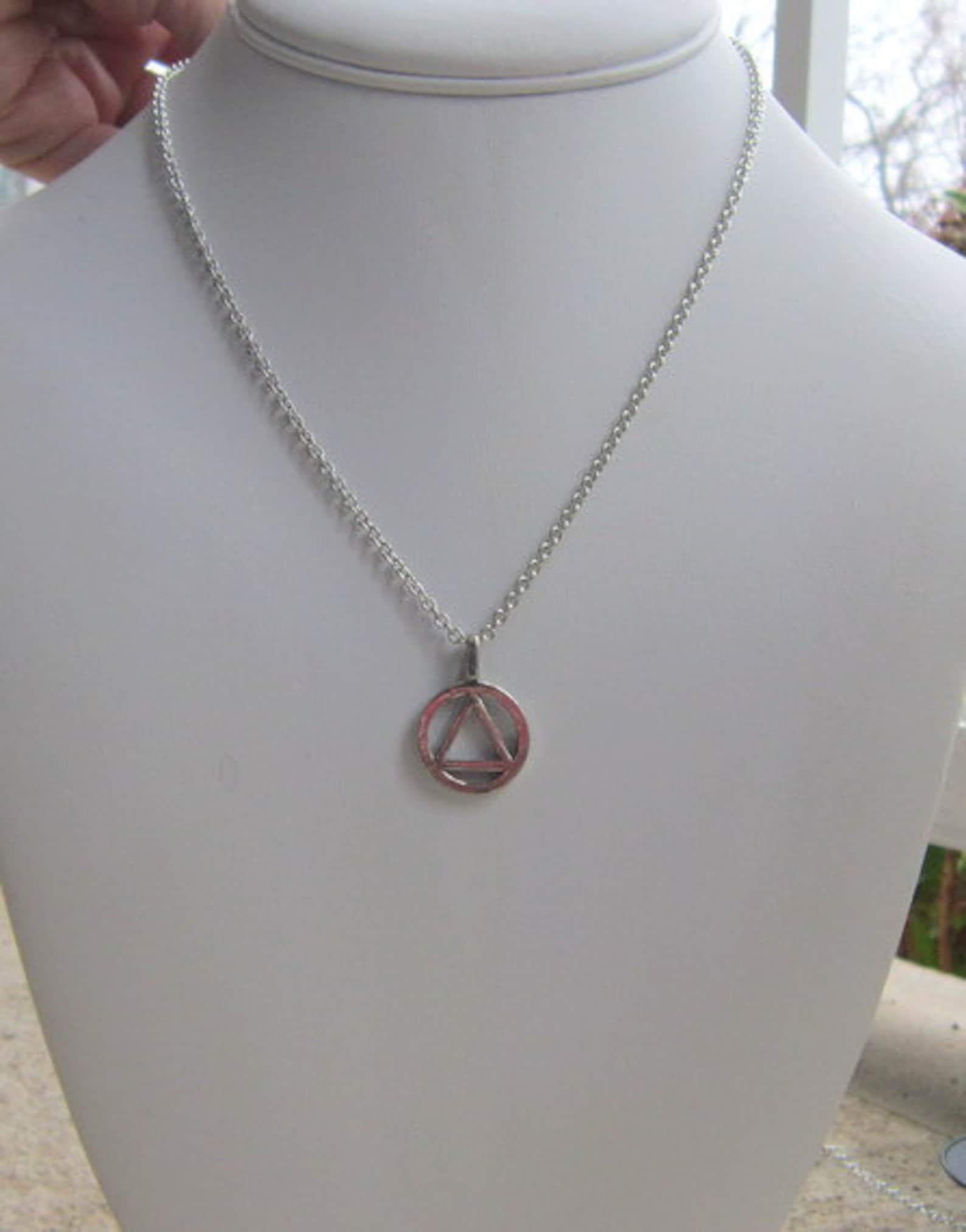 AA Necklace Recovery Jewelry Alcoholics Anonymous Jewelry - Etsy