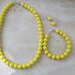 Yellow Necklace, Yellow Jewelry, Bright Yellow Single Strand Necklace ...