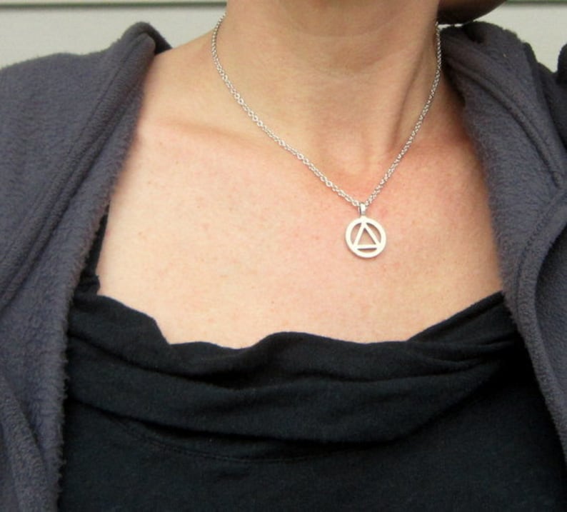AA Necklace Recovery Jewelry Alcoholics Anonymous Jewelry - Etsy