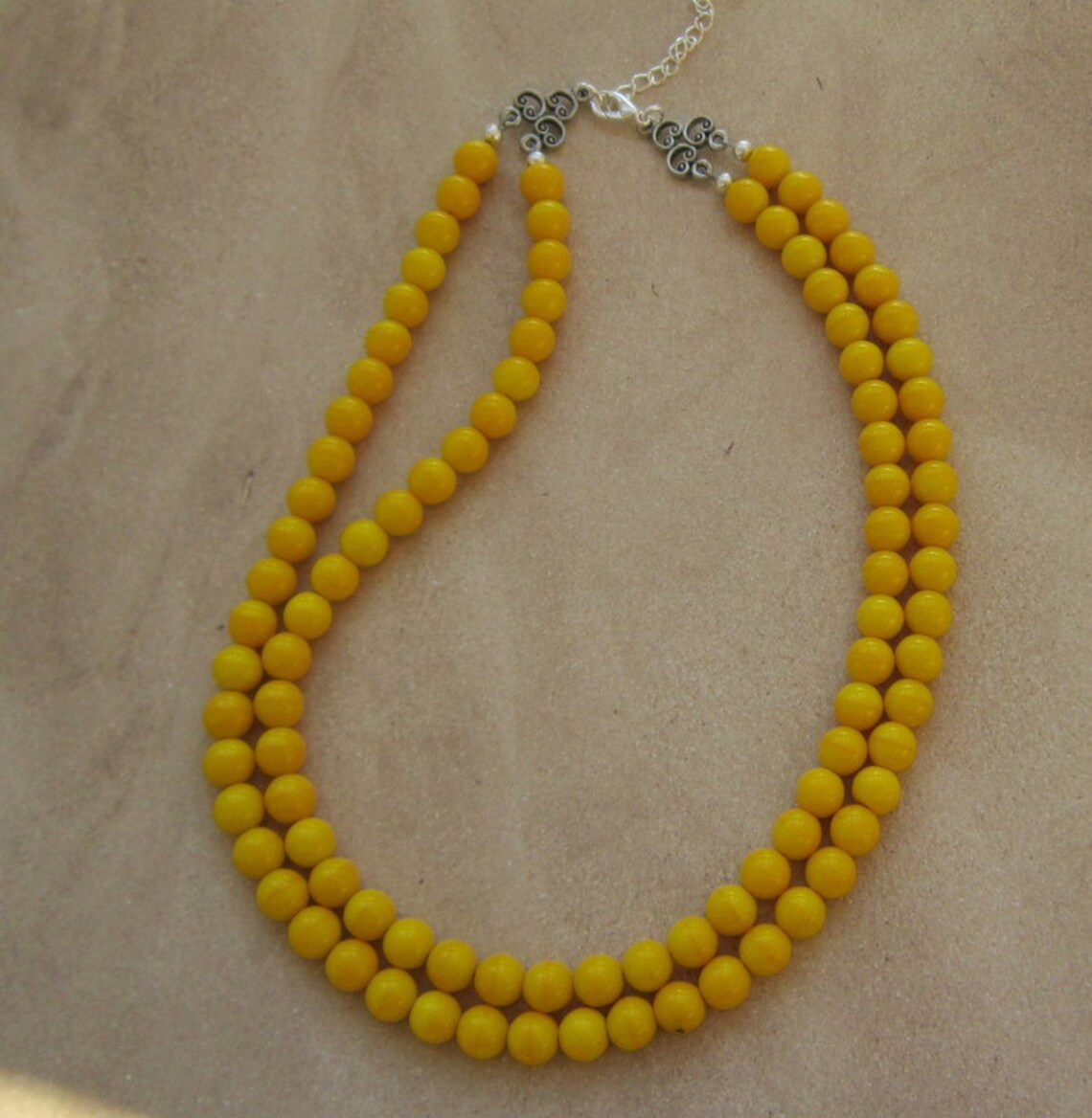 Bright Yellow Necklace Bright Yellow Jewelry Yellow - Etsy