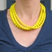 Chunky Yellow Necklace, Bright Yellow Jewelry, Gifts for Her, Yellow ...