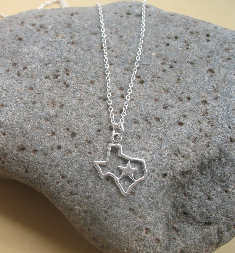 Texas Necklace Gifts for Her Texas State Outline Texas - Etsy