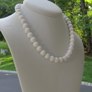 Chalk White Jewelry, White Necklace, Stark White Necklace, Opaque White ...