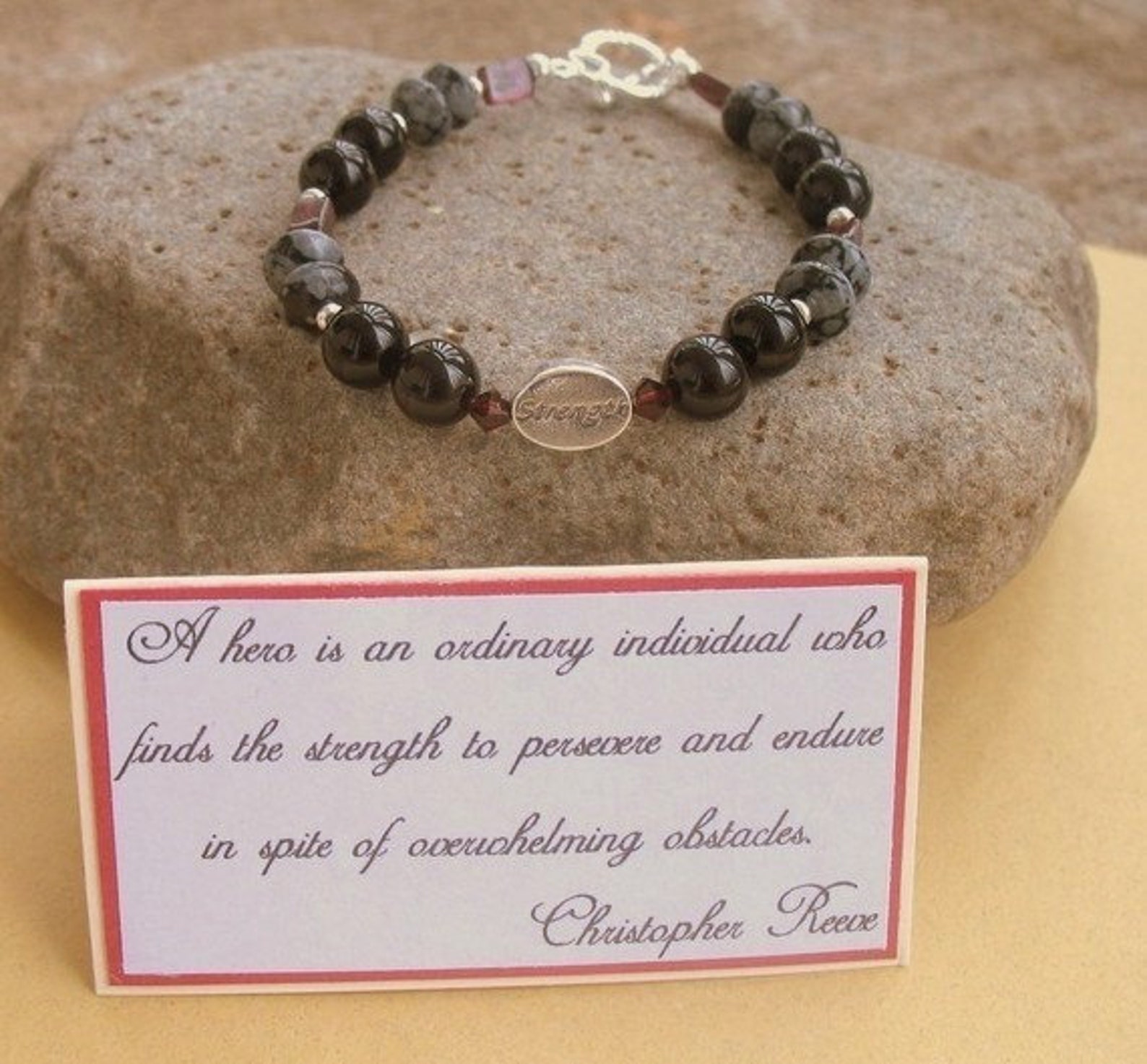 Strength Bracelet Strength Jewelry Inspirational Jewelry Gift - Etsy