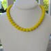 Yellow Necklace, Yellow Jewelry, Bright Yellow Single Strand Necklace ...