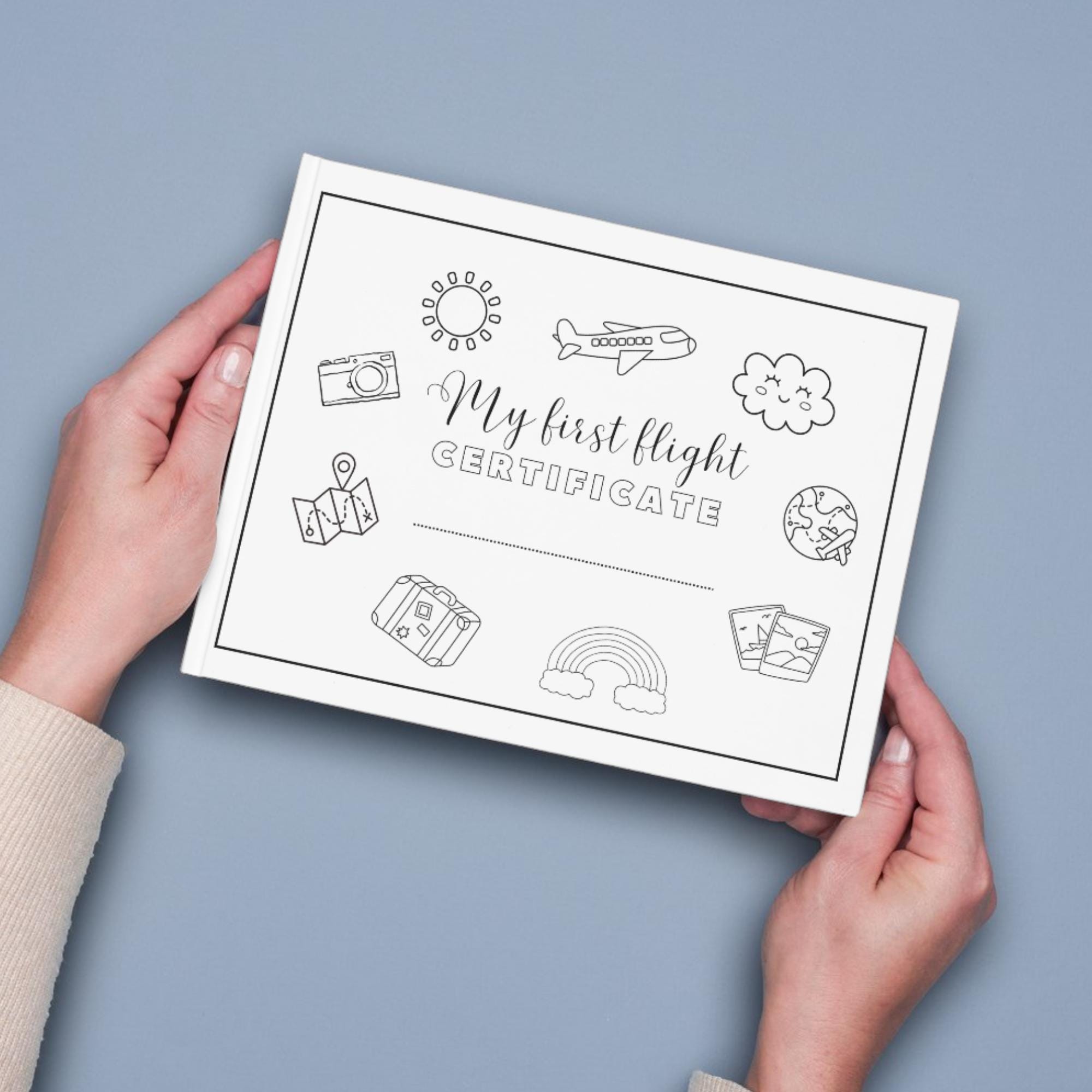 My First Flight Certificate for Kids Vacation Printable | Editable ...