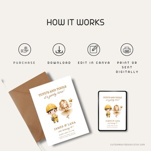 Truck and Tutus Invite for Twins Edit | Custom Boy and Girl Birthday ...