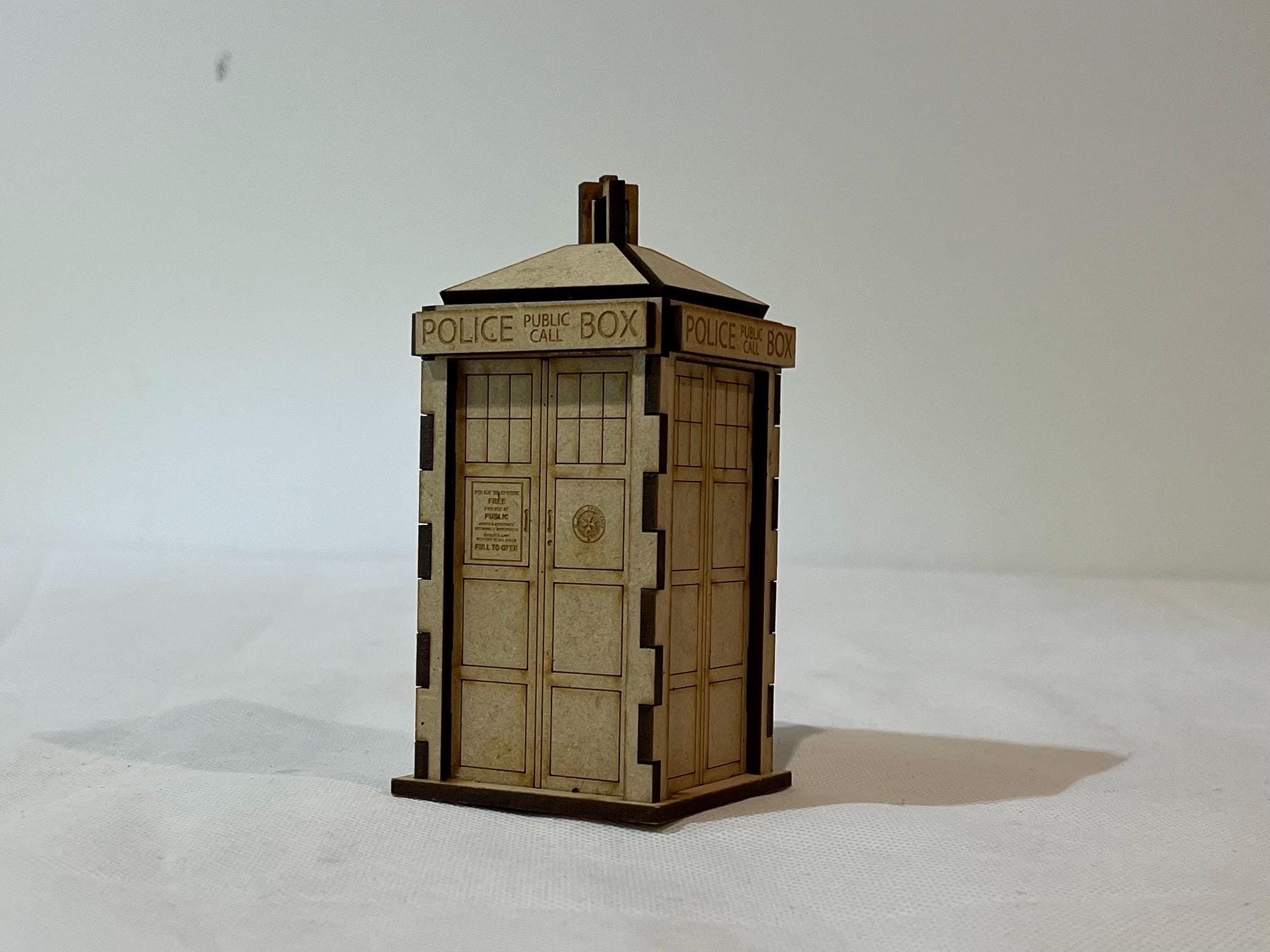 TARDIS Laser Cut 3D Model Kit Digital File - Etsy