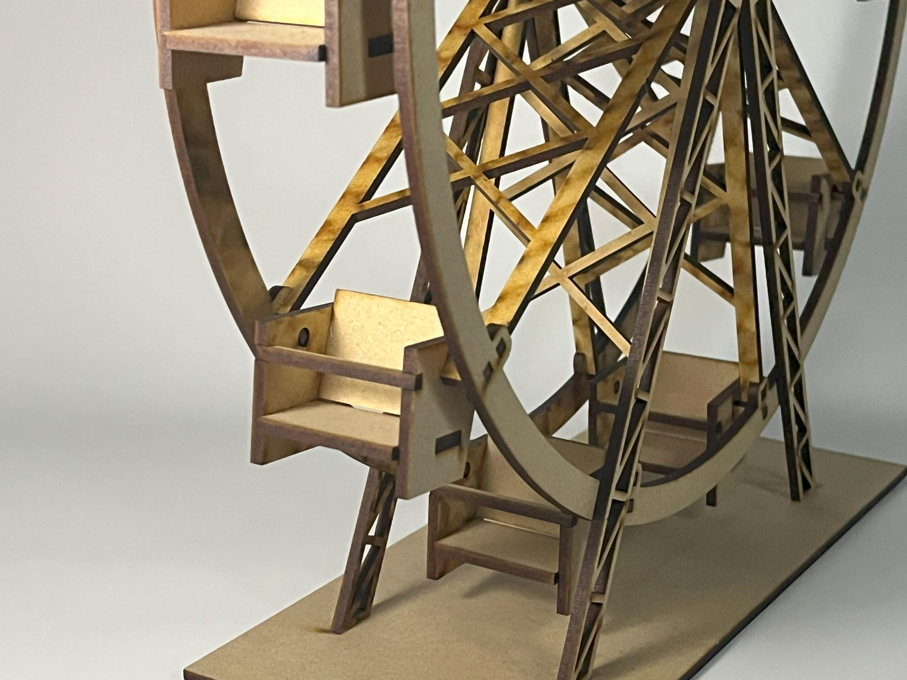 Ferris Wheel Laser Cut 3D Model Kit - Digital File - Etsy