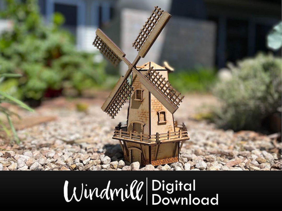 Dutch Windmill Laser Cut 3D Model Kit - Digital File - Etsy