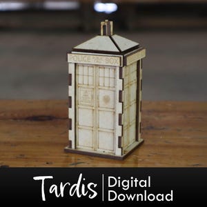 TARDIS Laser Cut 3D Model Kit - Digital File - Etsy