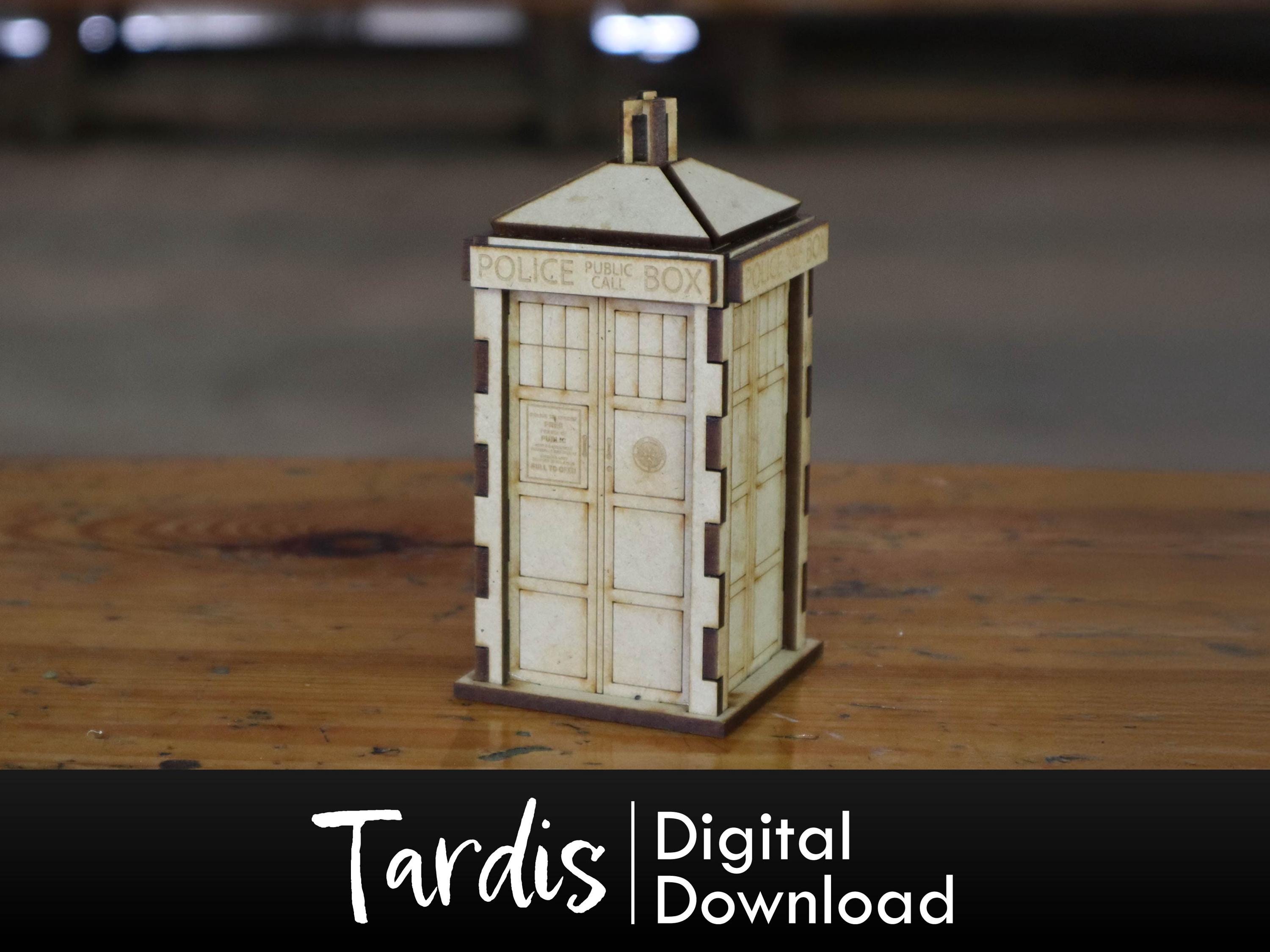TARDIS Laser Cut 3D Model Kit - Digital File - Etsy