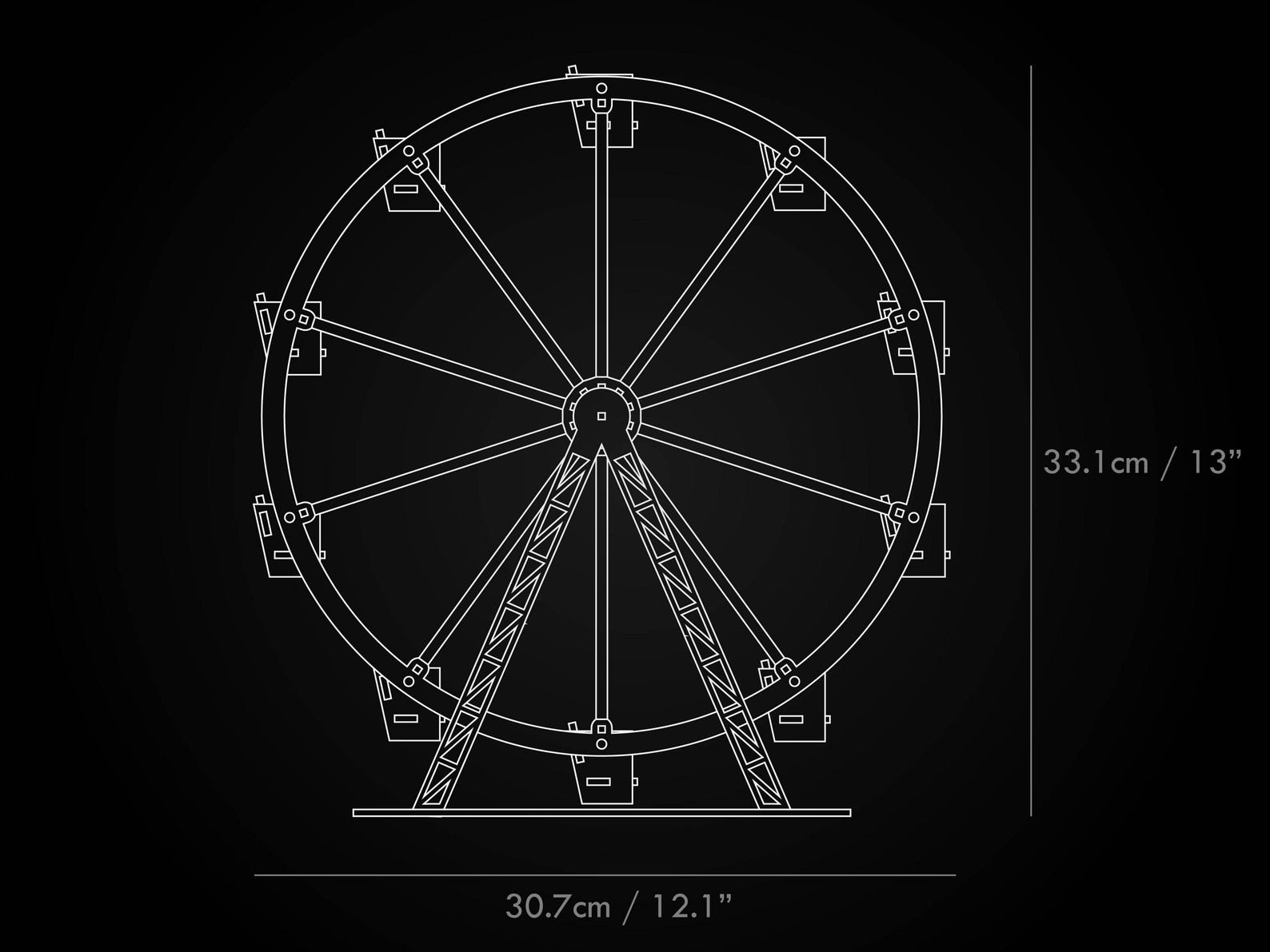 Ferris Wheel Laser Cut 3D Model Kit - Digital File - Etsy