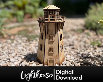 Lighthouse Building Laser Cut 3D Model Kit - Digital File - Etsy