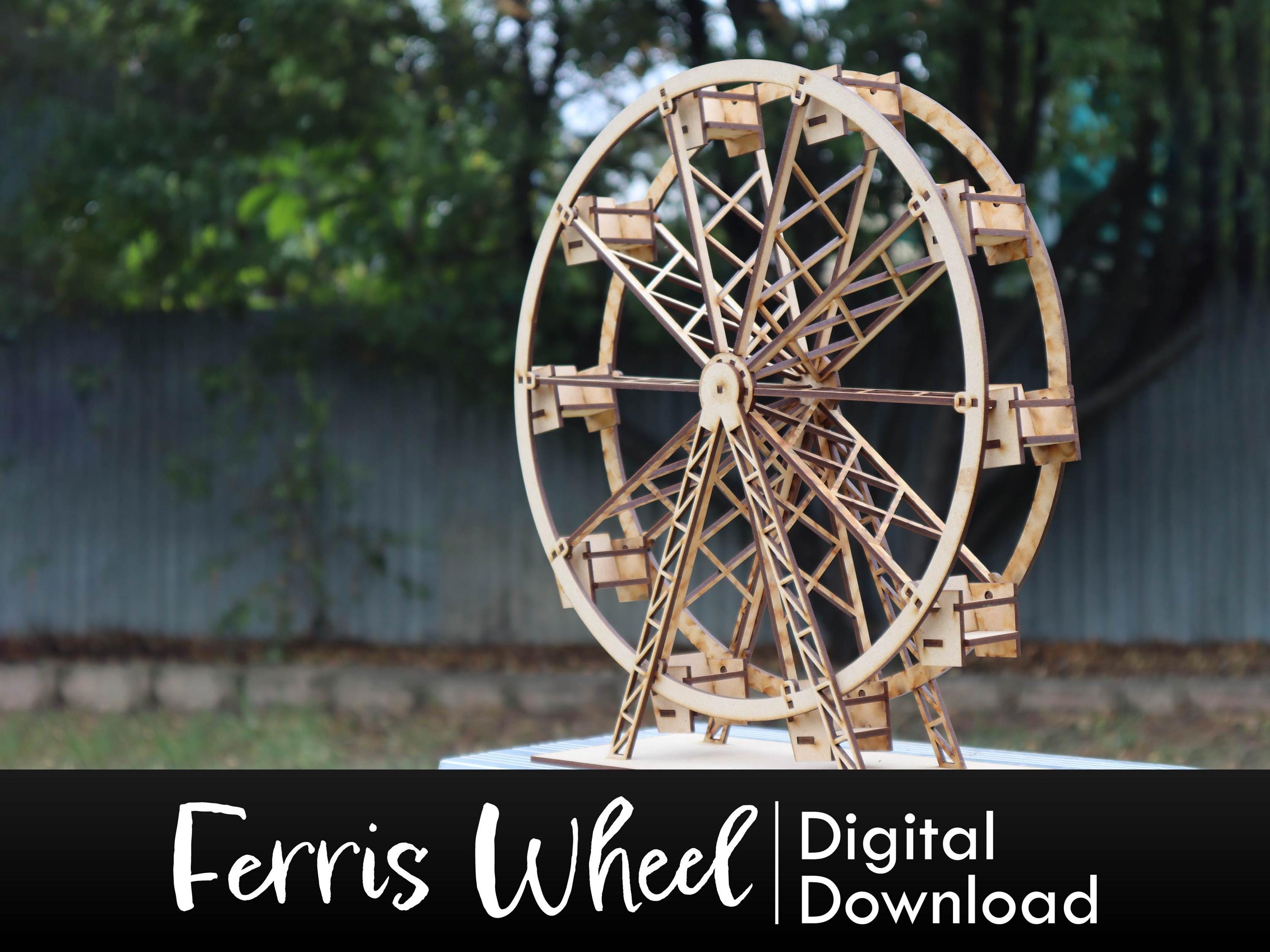 Ferris Wheel Laser Cut 3D Model Kit - Digital File - Etsy