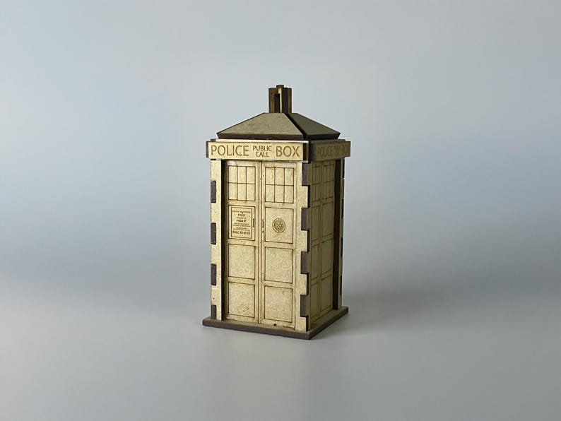 TARDIS Laser Cut 3D Model Kit - Digital File - Etsy