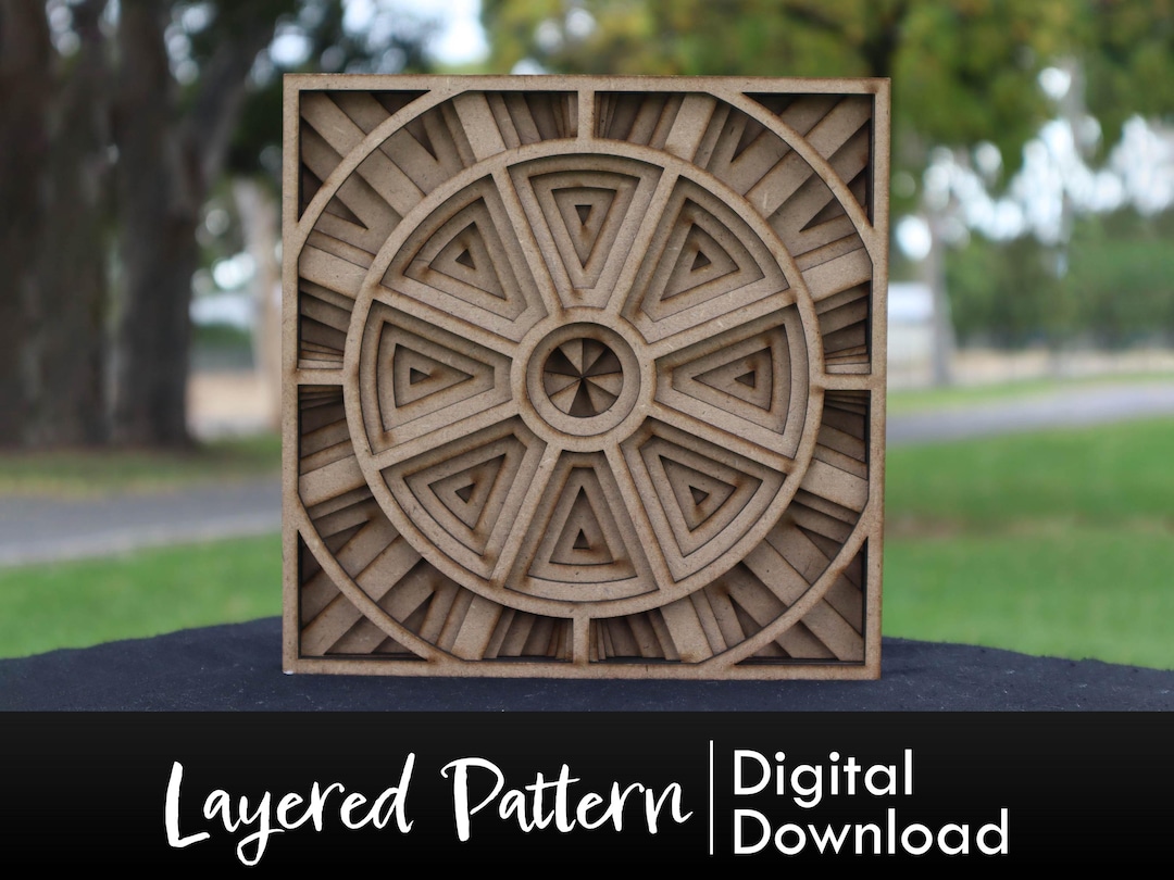 Layered Pattern Laser Cut Art Kit - Digital File - Etsy