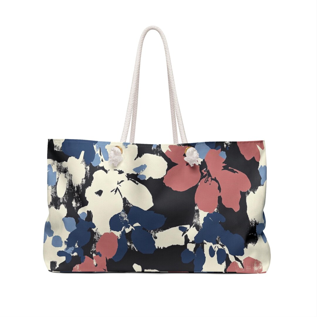 Floral Weekender Bag, Travel Tote for Weekend Getaways, Beach Bag, Gym ...