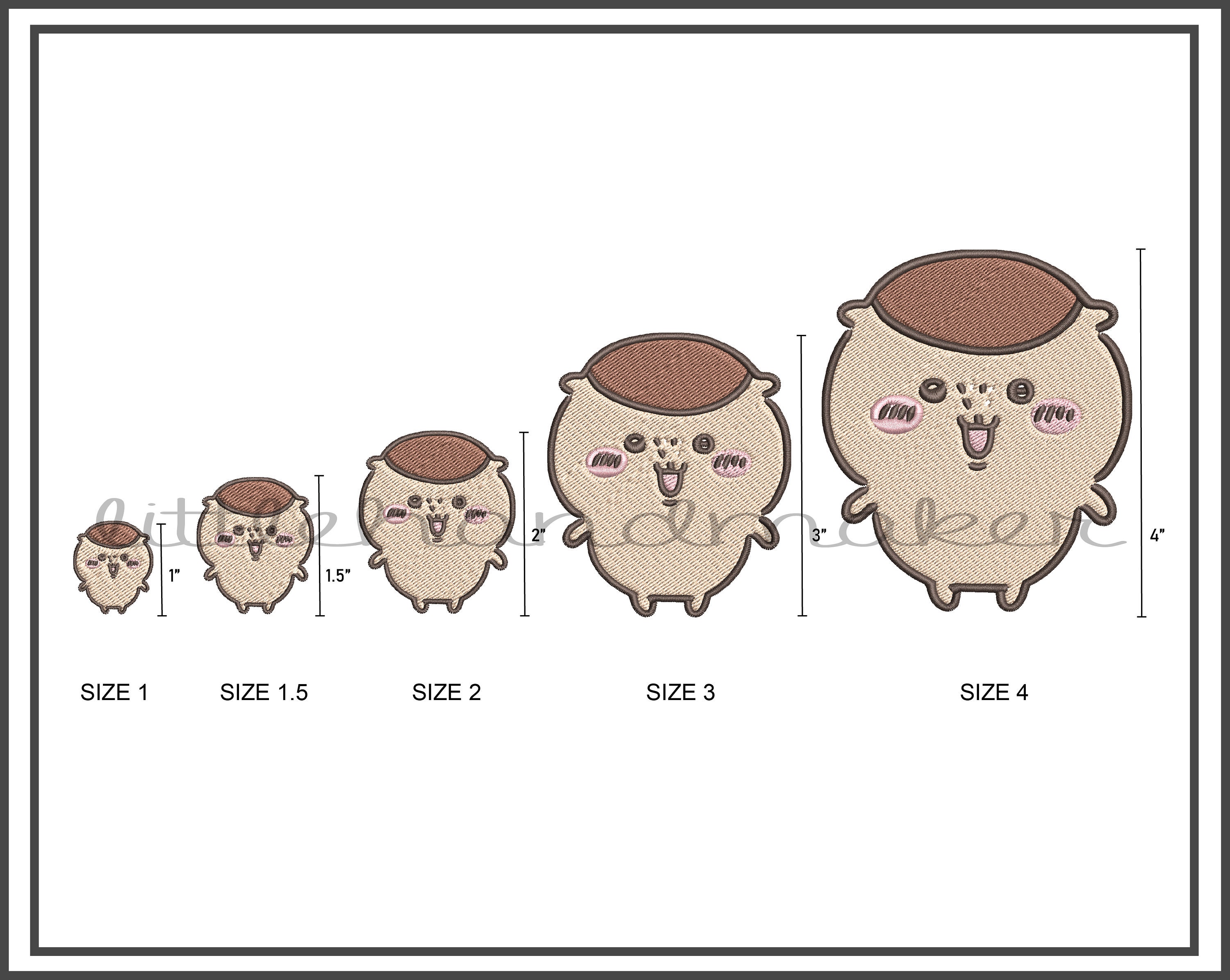 Chiikawa Kurimanju Embroidery Design, Chiikawa Embroidery Machine File ...