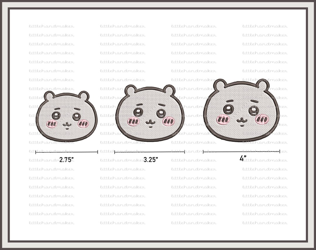 Chiikawa Embroidery Design, Chiikawa Embroidery Machine File, Cute ...