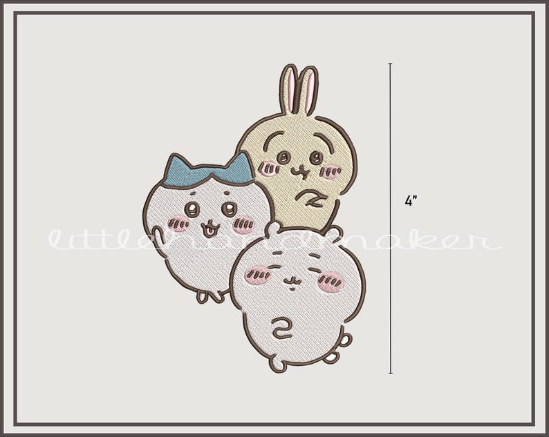 Chiikawa and Friends Embroidery Design, Chiikawa Embroidery Machine ...