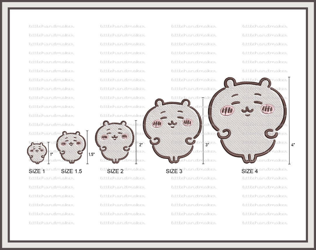 Chiikawa Embroidery Design, Chiikawa Embroidery Machine File, Cute ...