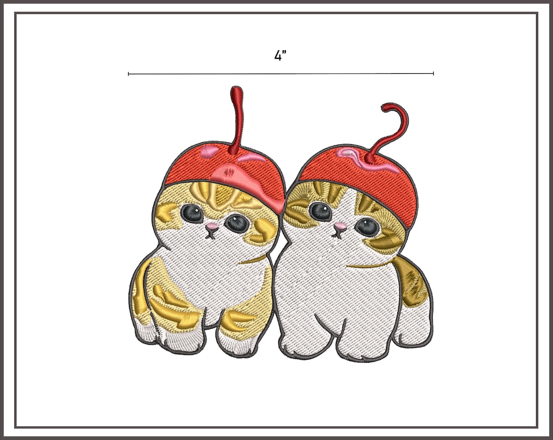 Mofusand Embroidery, Mofusand X Cherry, Mofusand Embroidery Design ...