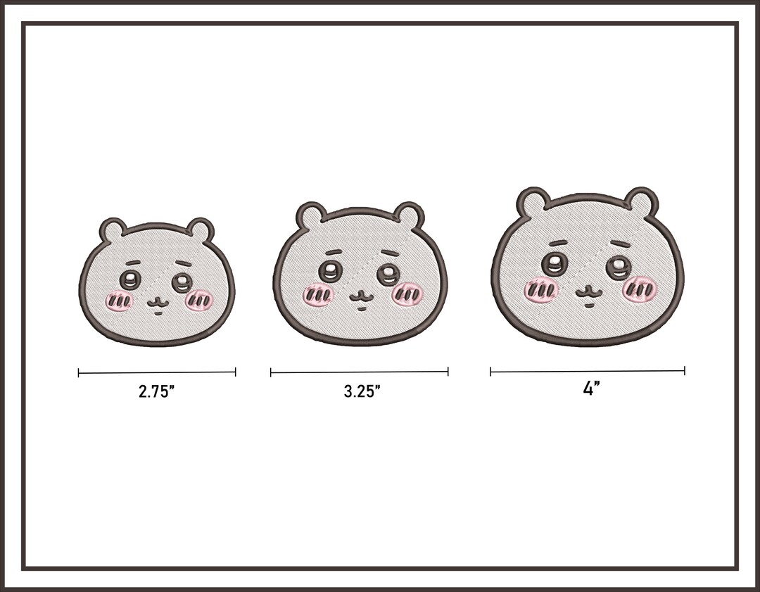 Chiikawa Embroidery Design, Chiikawa Embroidery Machine File, Cute ...