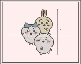 Chiikawa Kani Emboridery Design, Chiikawa Embroidery Machine File, Cute ...