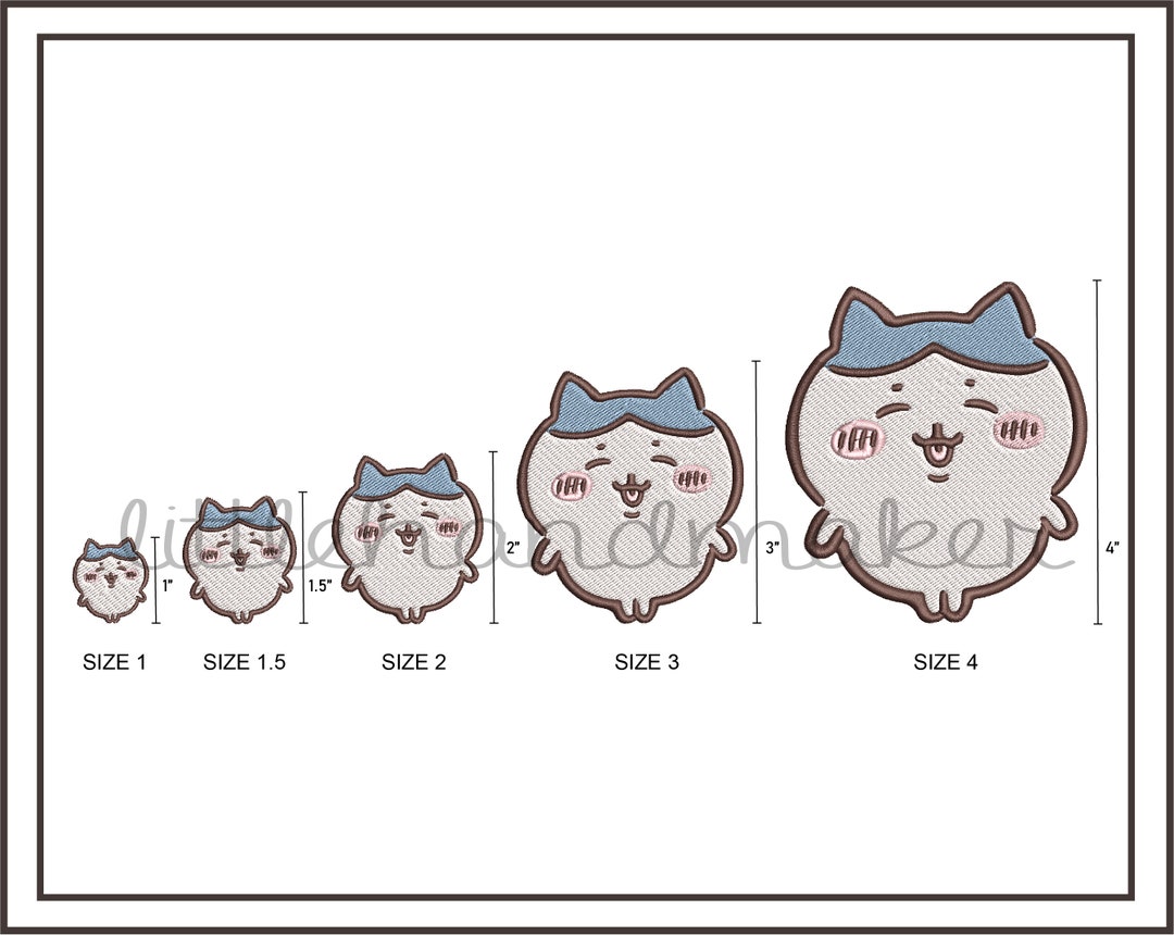 Chiikawa Hachiware Emboridery Design, Chiikawa Embroidery Machine File ...