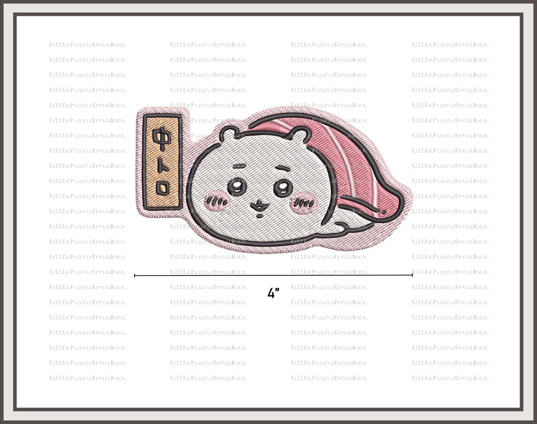 Chiikawa Sushi Embroidery Design, Chiikawa Embroidery Machine File ...