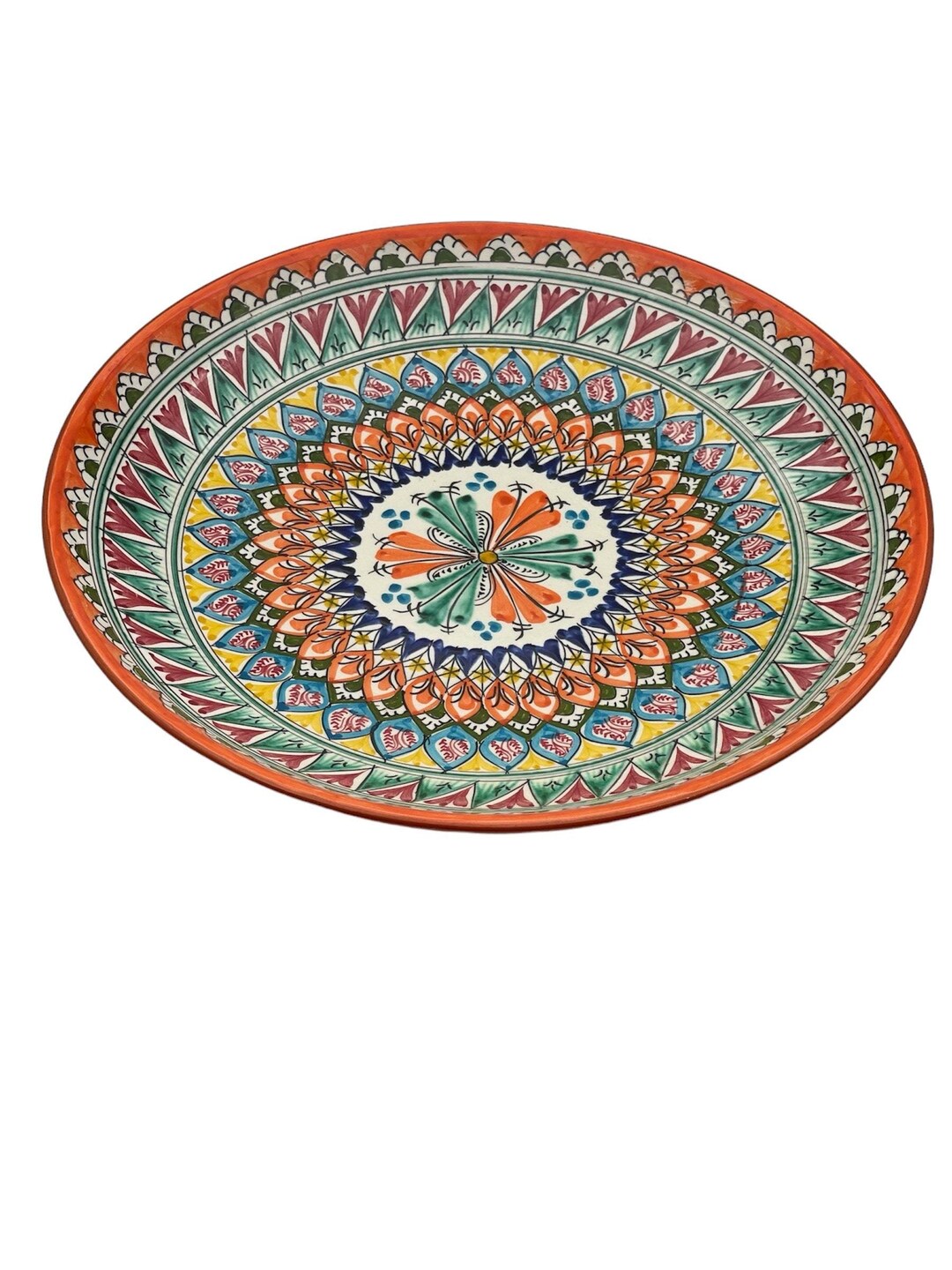 Uzbek Ceramics | Ceramic Plate | Hand-painted With Floral Patterns ...
