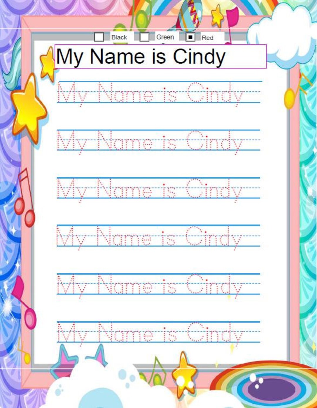 Tracing Worksheets Generate Editable Custom Name educational ...